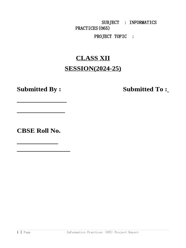 IP_XII_PROJECT _REPORT_FORMAT | PDF | My Sql | Python (Programming Language)
