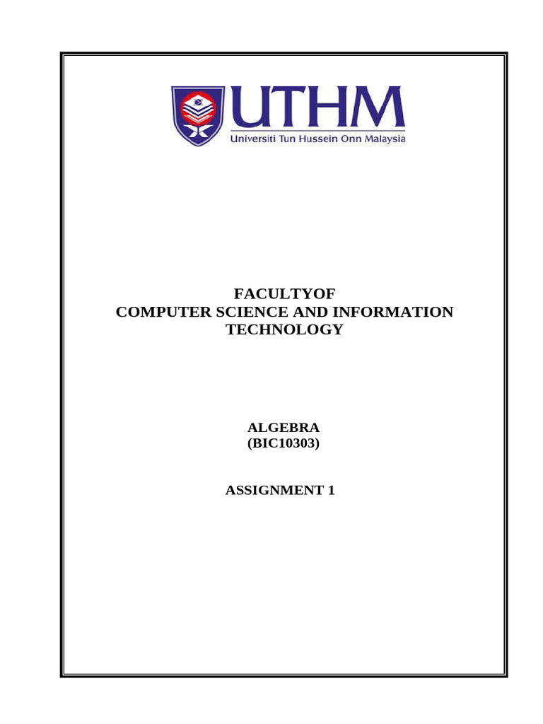 Tutorial 6 Bic 10303 Pdf Elementary Mathematics Algebra