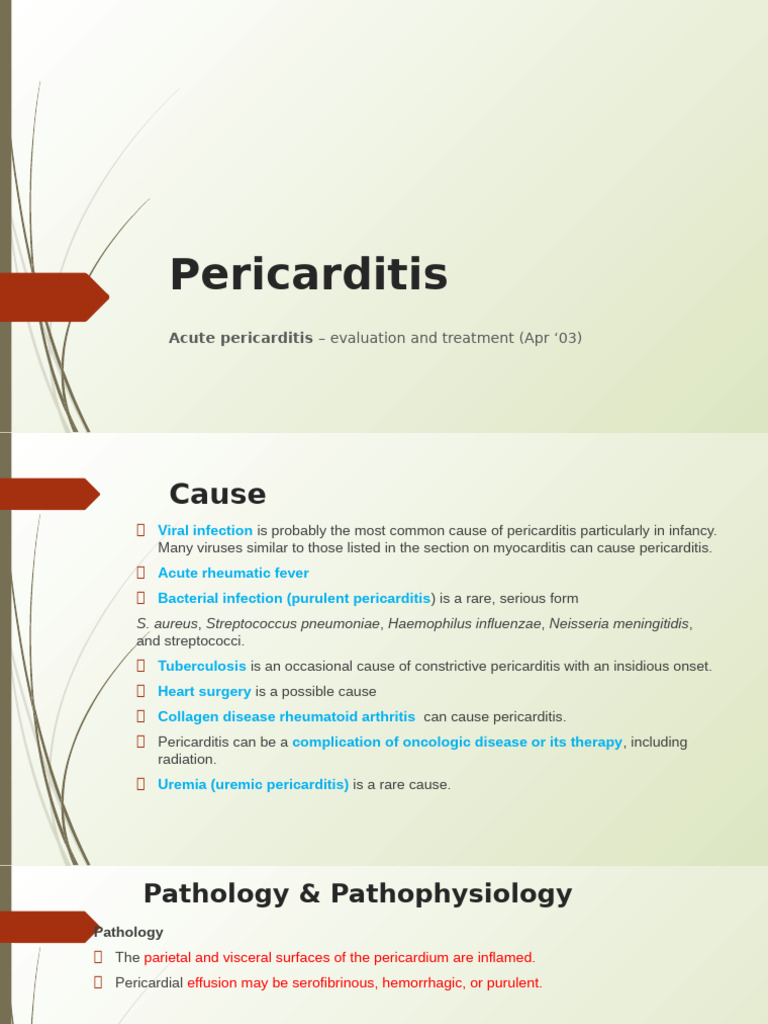 Pericarditis | PDF | Heart | Cardiovascular System