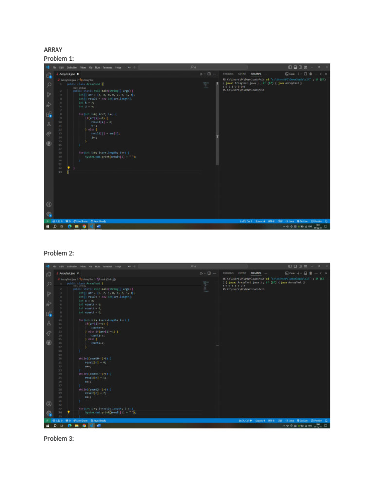 Array Problem | PDF Array Problem | PDF