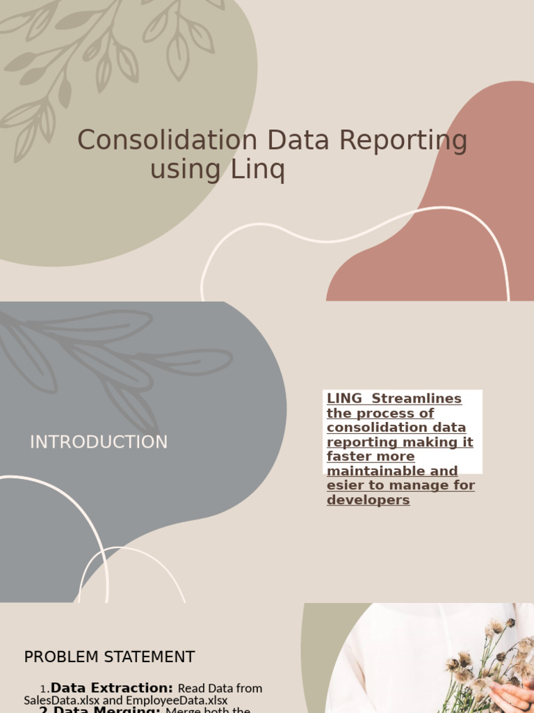 Consolidation Data Reporting Using Linq.pptm | PDF Consolidation Data Reporting Using Linq.pptm | PDF