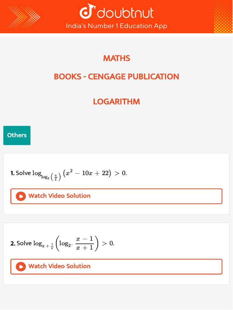 34136 Books Doubtnut Question Bank | PDF | Logarithm | Numbers