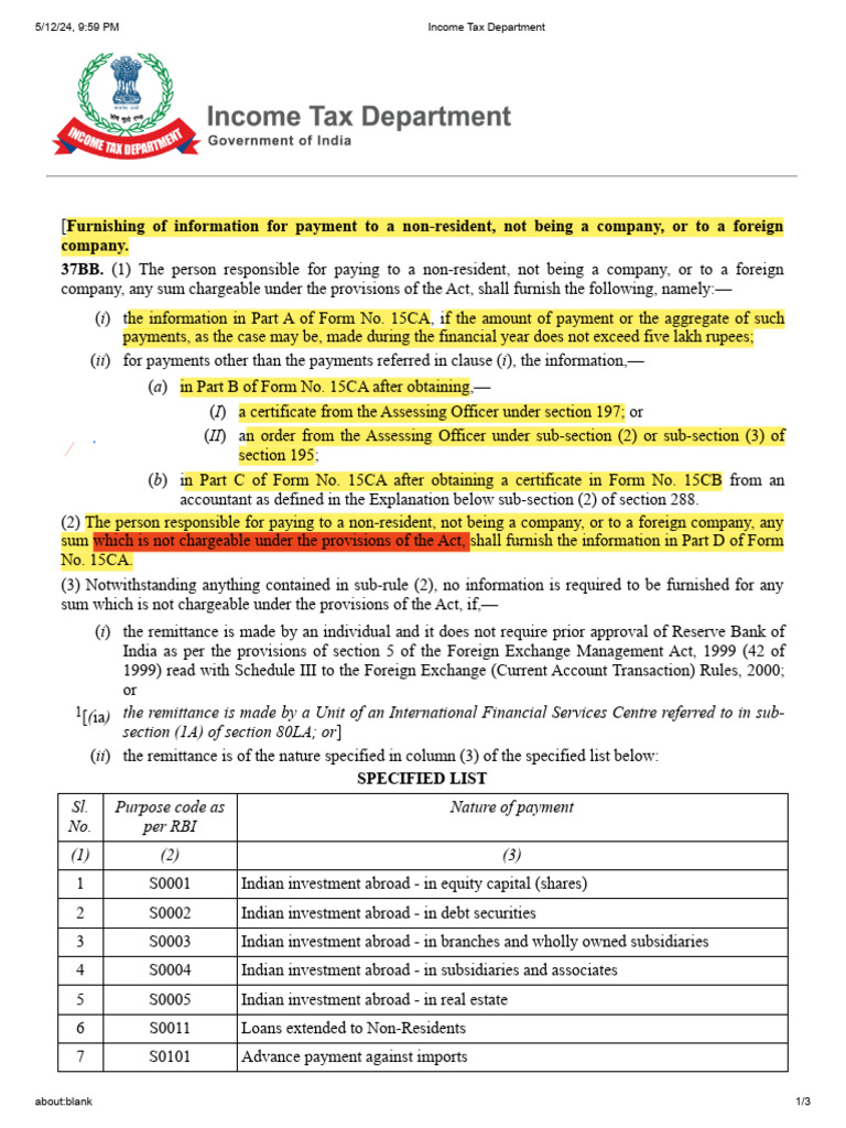 37BB | PDF | Income Tax | Government Finances