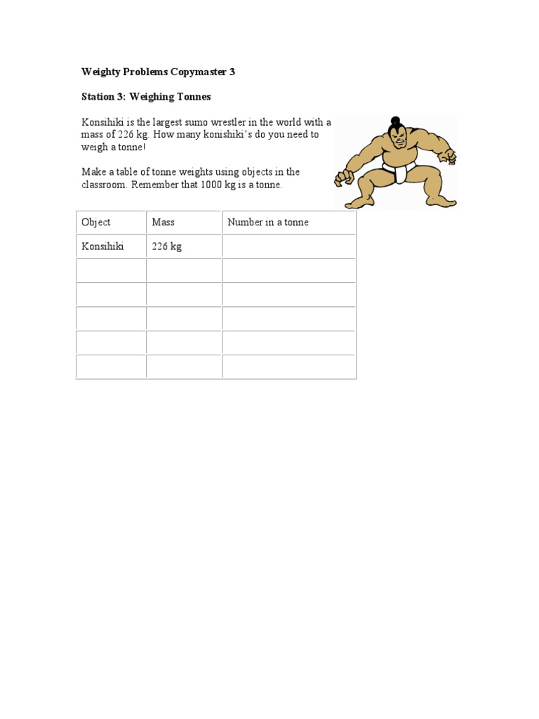 Weighty Problems 3 | PDF