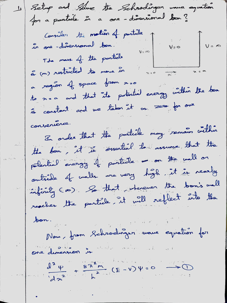 Particle in 1-D Box | PDF