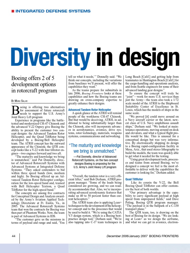 Bell Boeing QTR - Boeing ATRH | PDF | Aircraft Configurations | Industries