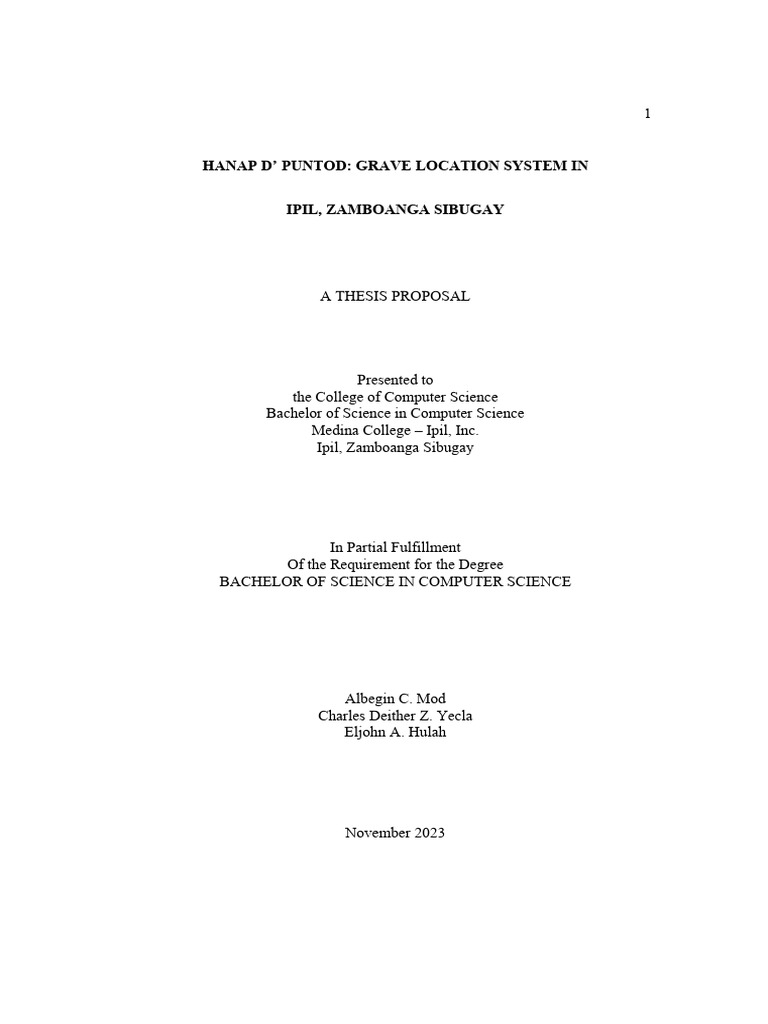 Grave Location System in Ipil Cemetery | PDF | Software Development ...
