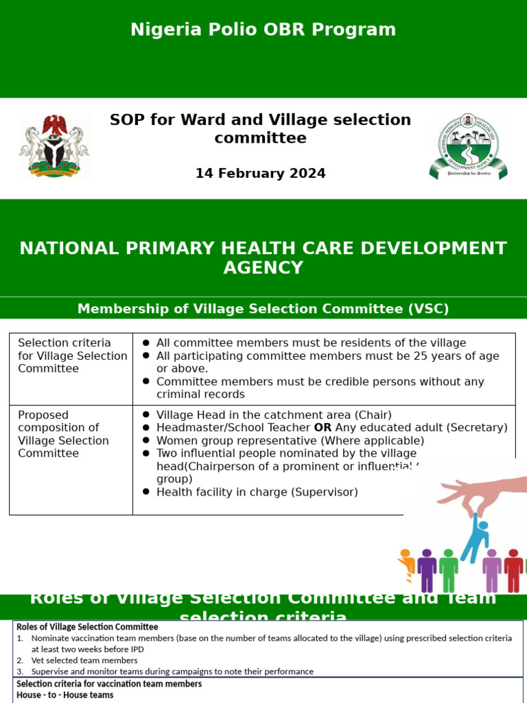 Ward and Village Selection Committee SOP | PDF
