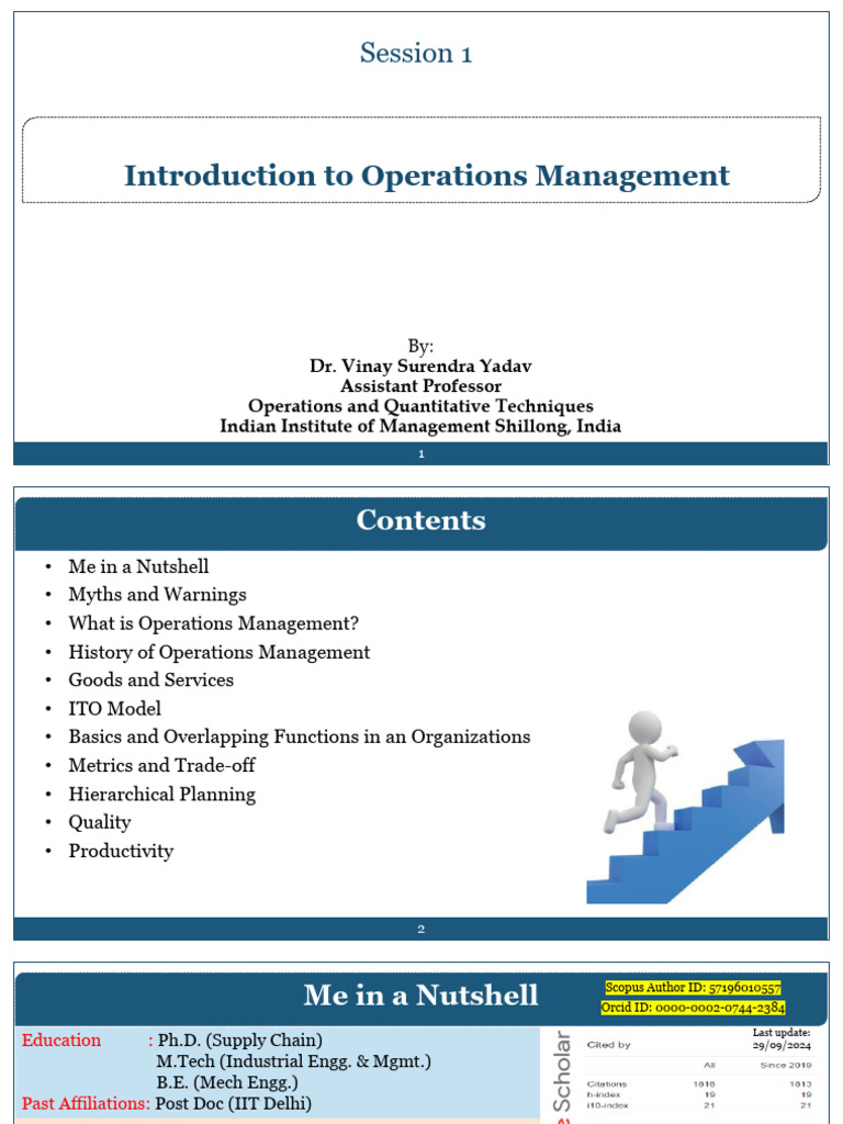 Session 1 Introduction to Operations Management_Dr. Vinay | PDF | Operations Management | Goods