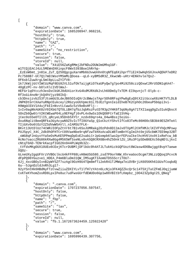 Canva Premium Account Cookies | PDF | Sql | Databases
