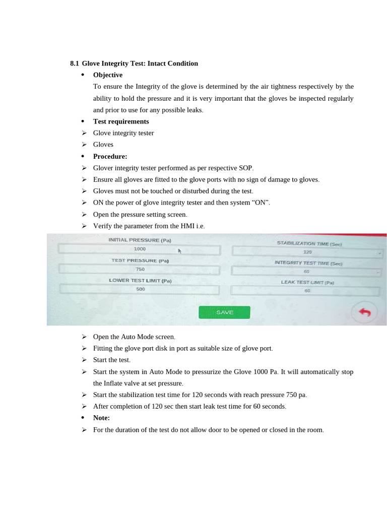 Glove Integrity Test | PDF