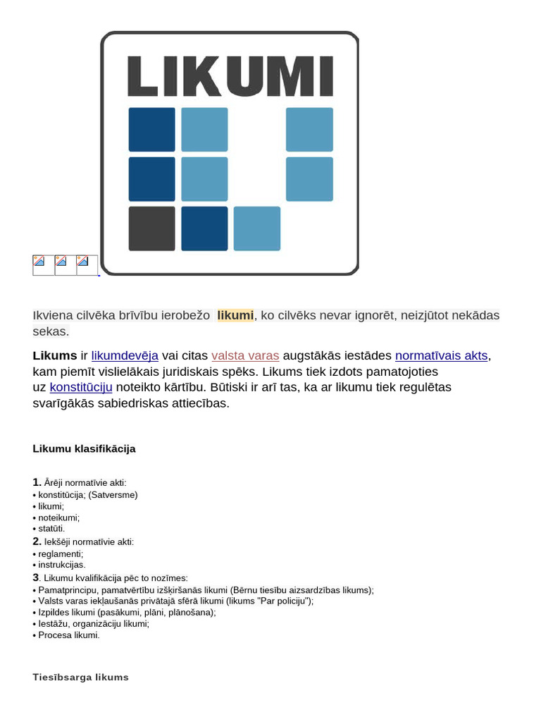Likumi 6.kl. | PDF