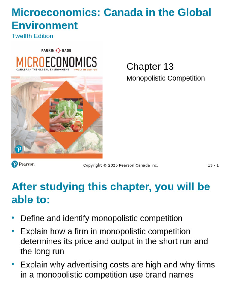 13 Parkin Micro 12e PP ch13 | PDF | Monopoly | Profit (Economics)