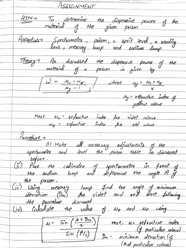 Dispersive Power and Cauchy's Constant | PDF