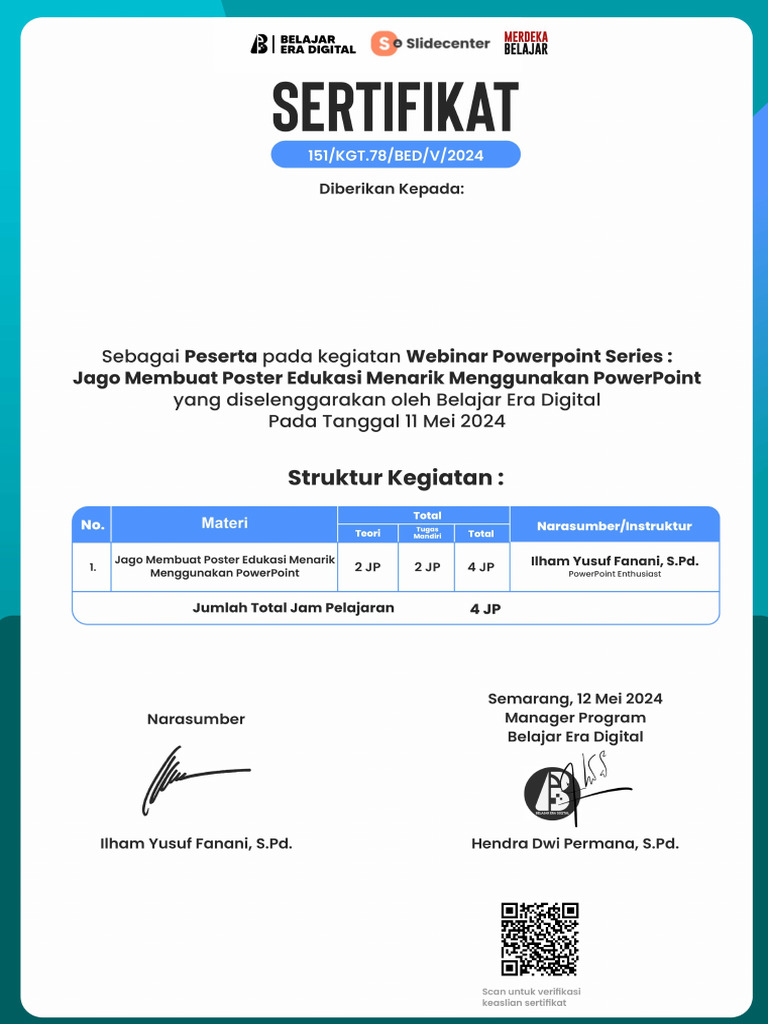 Sertifikat Noorlaily, S.PD - MPd-1 | PDF