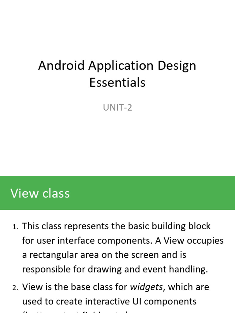 unit2(mad) | PDF | Class (Computer Programming) | User Interface unit2(mad) | PDF | Class (Computer Programming) | User Interface