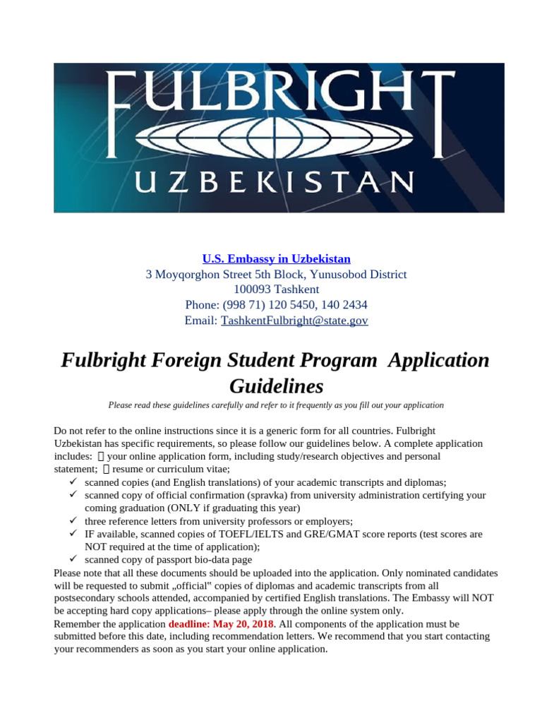 Fulbright Students (1) | PDF | Résumé | Essays