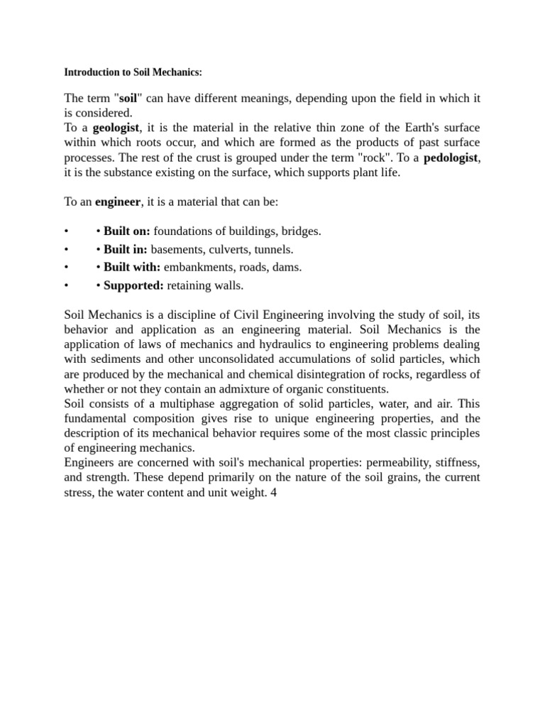 Definition of Soil, Formation and Types | PDF | Rock (Geology) | Soil
