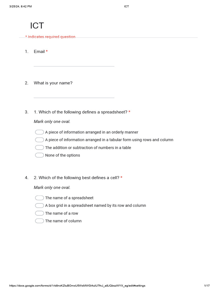 Grade 5 Ict Pdf Spreadsheet Computing