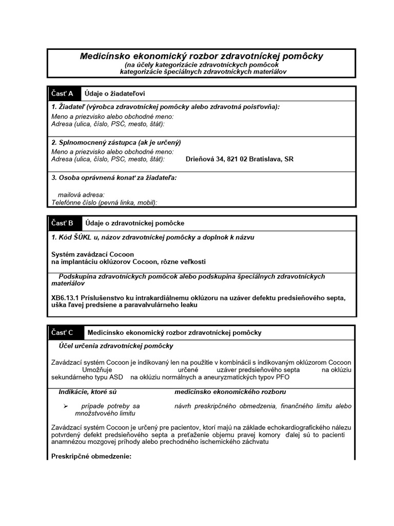 MER Zavadzaci System Cocoon ASD PFO | PDF