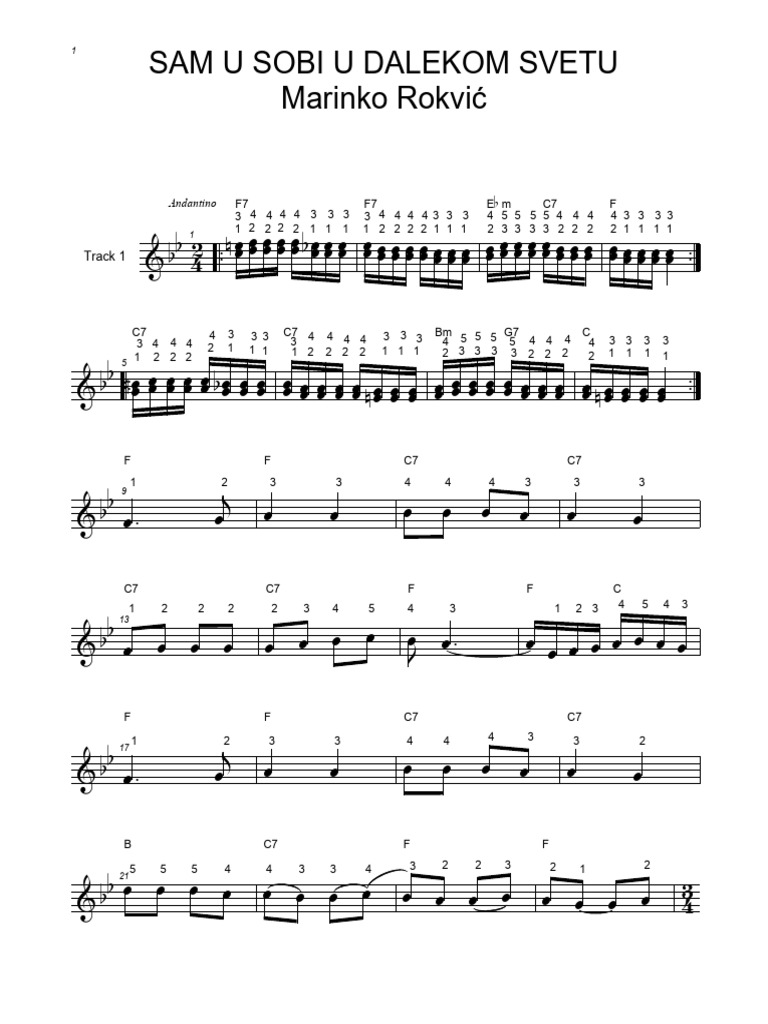 SAM U SOBI U DALEKOM SVETU-MARINKO ROKVIĆ ( SA PRSTOREDOM) | PDF