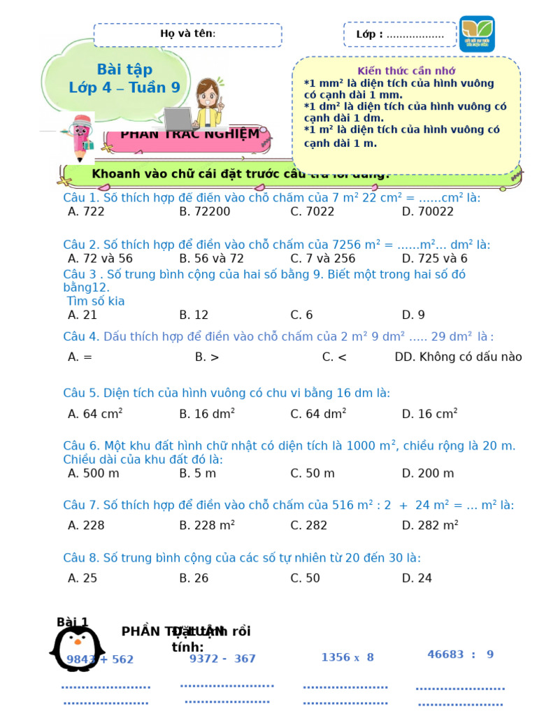 9. BTCT 9 - TOÁN - KNTT | PDF