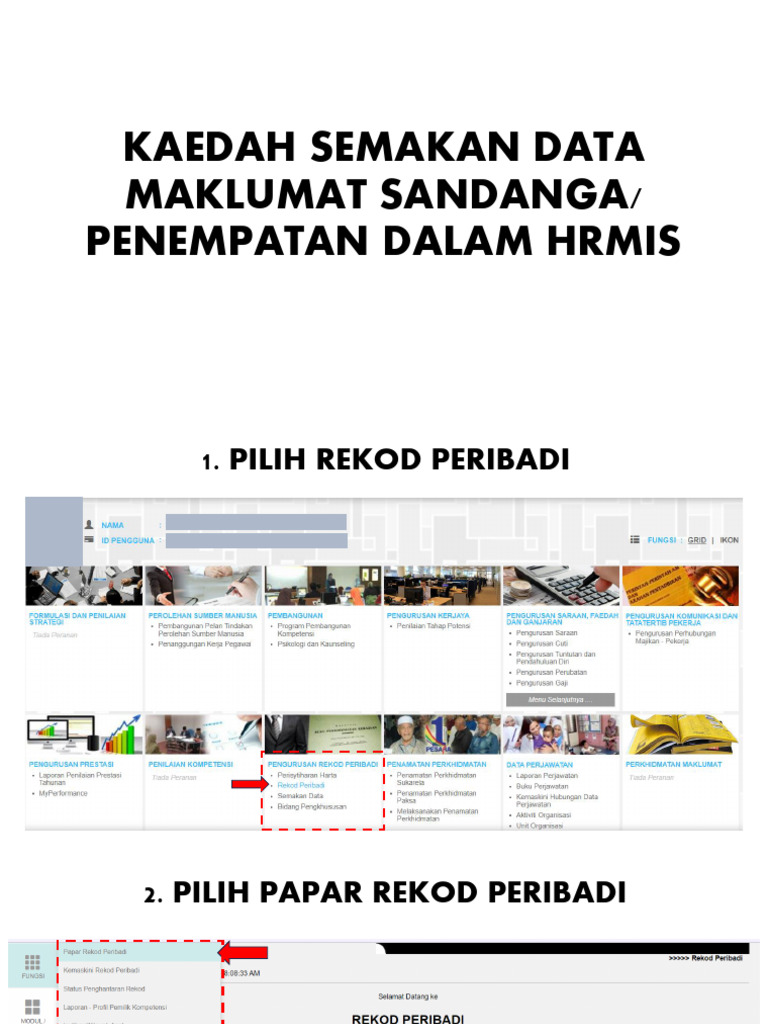 Kaedah Semakan Penempatan Dalam HRMIS | PDF