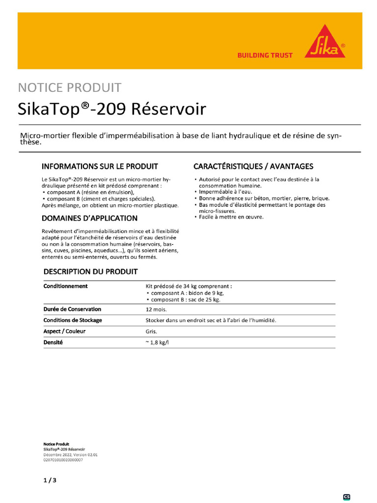 sikatop-209-reservoir | PDF