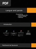 Langue vs. Parole in Linguistics | PDF | Linguistics | English Language