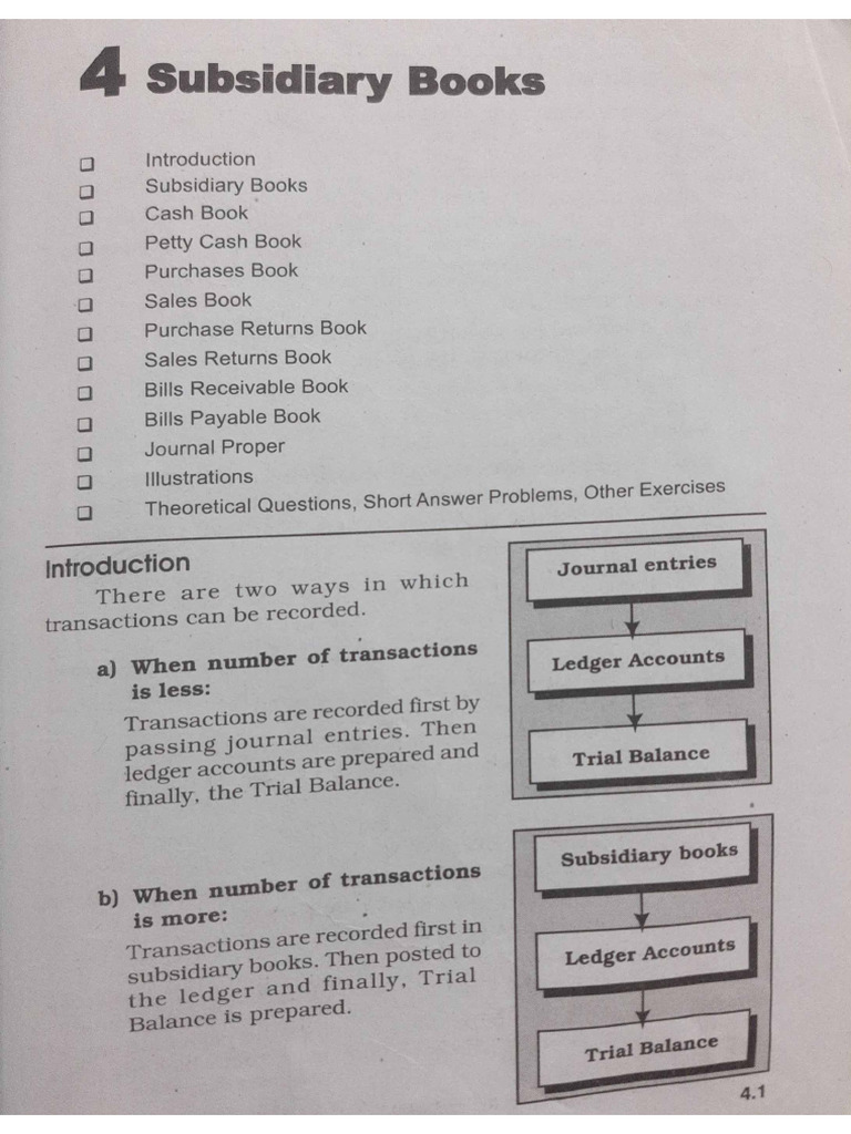 Subsidiary Books | PDF