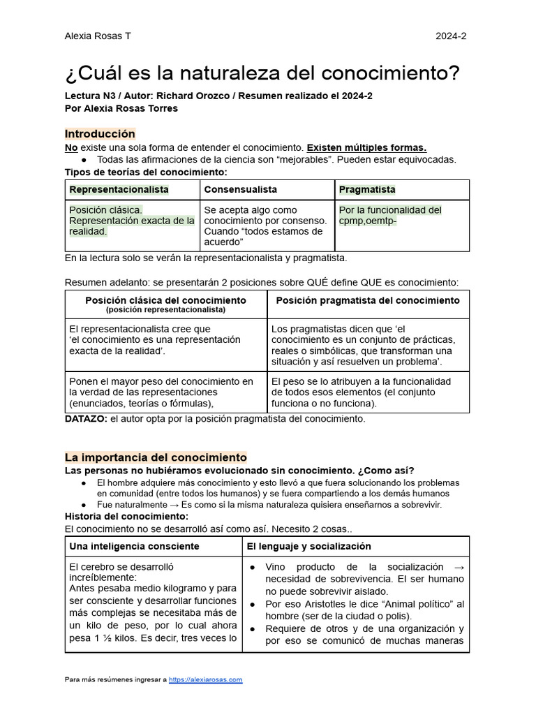 5-lectura-n3-resumen.-orozco.-c2bfcual-es-la-naturaleza-del-conocimiento_ | PDF | Conocimiento ...