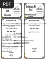 Undangan 40 Hari | PDF