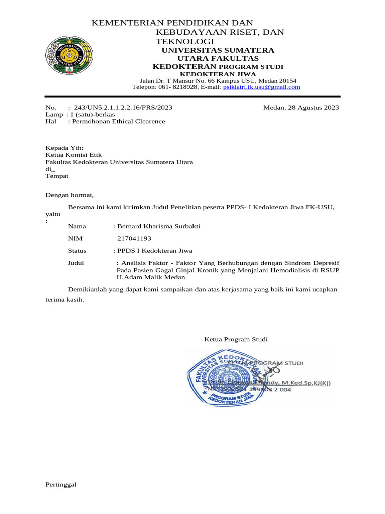 Surat Pengantar Dari Institusi | PDF