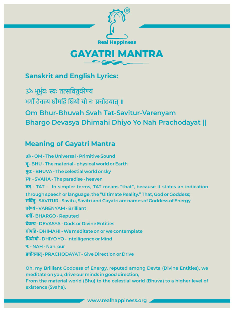 Gayatri Mantra Lyrics | PDF