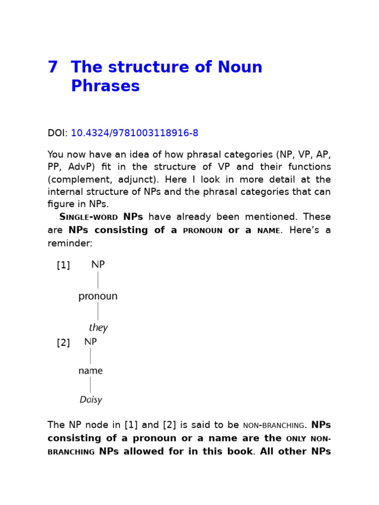 NOUN PHRASE | PDF | Adjective | Verb