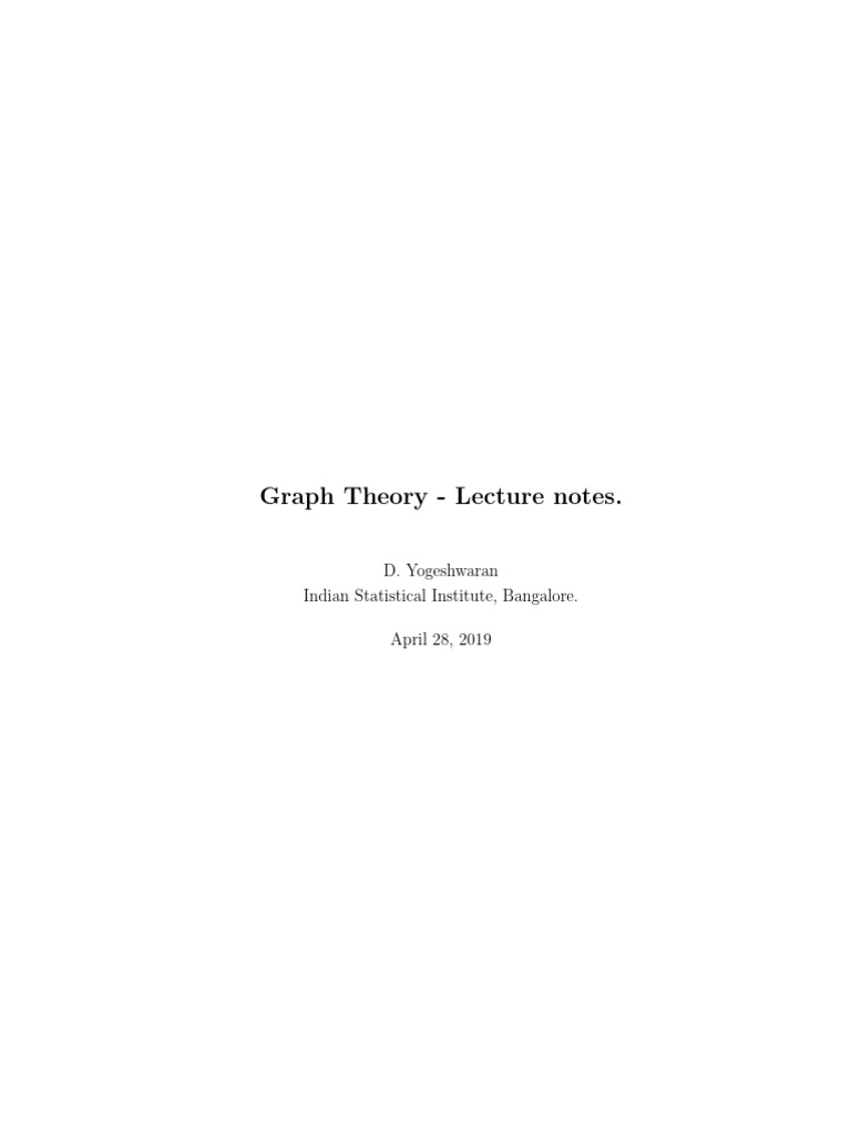 Graph_Theory_B2_Notes | PDF | Graph Theory | Discrete Mathematics