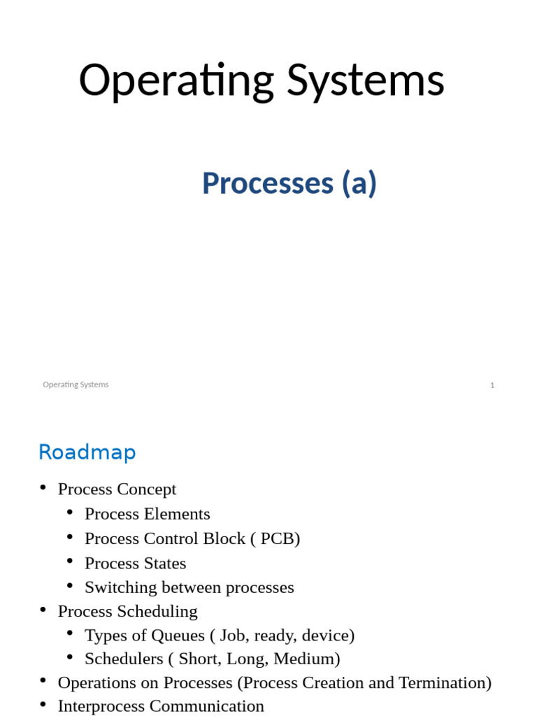 Lecture 8 (A) - Process | PDF | Process (Computing) | Scheduling (Computing)
