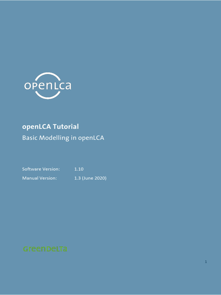 OpenLCA - Tutorial - 01 Introduction - Import Database | PDF