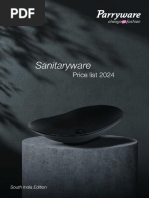 Parryware Price List 2024 - Sanitaryware South India Version | PDF
