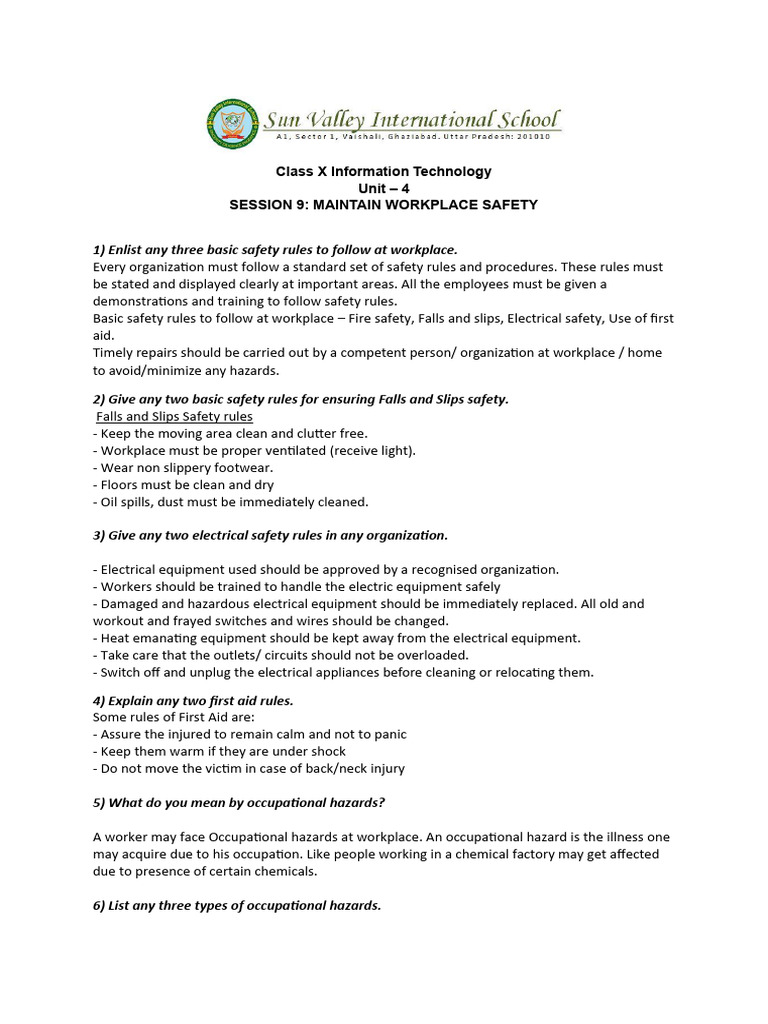 Session 9 10 11 Workplace Safety | PDF | Hazards | Occupational Safety ...