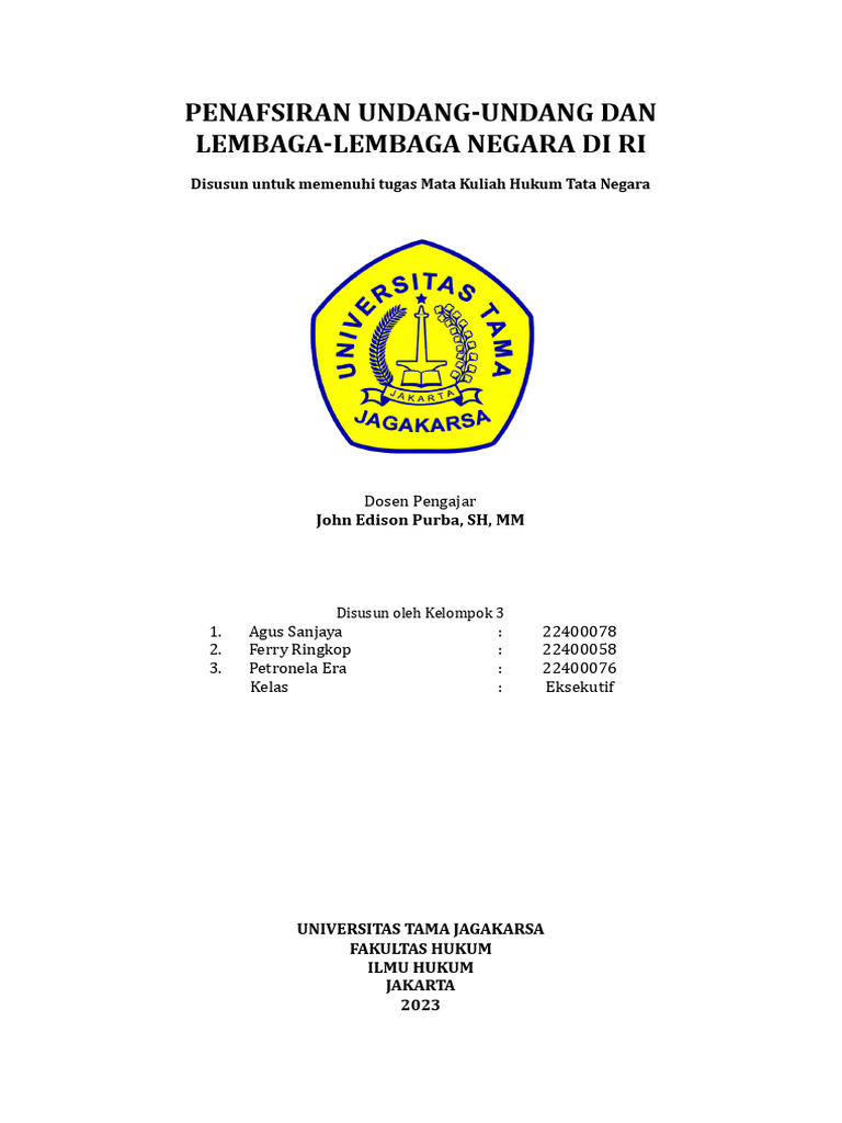 Cover Tugas HTN | PDF