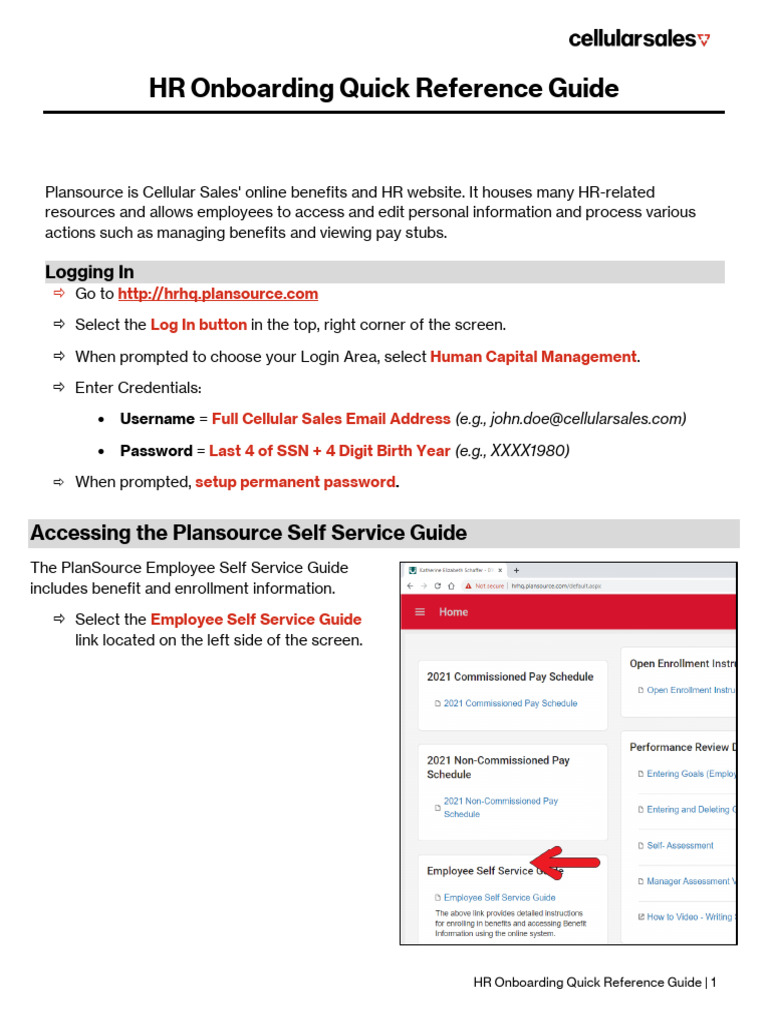 HR Onboarding Reference Guide | PDF | Irs Tax Forms | Login