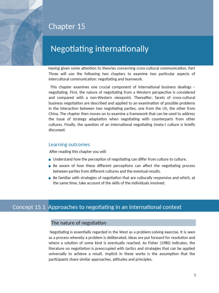 Cross-Cultural Negotiation Strategies | PDF | Negotiation | Risk