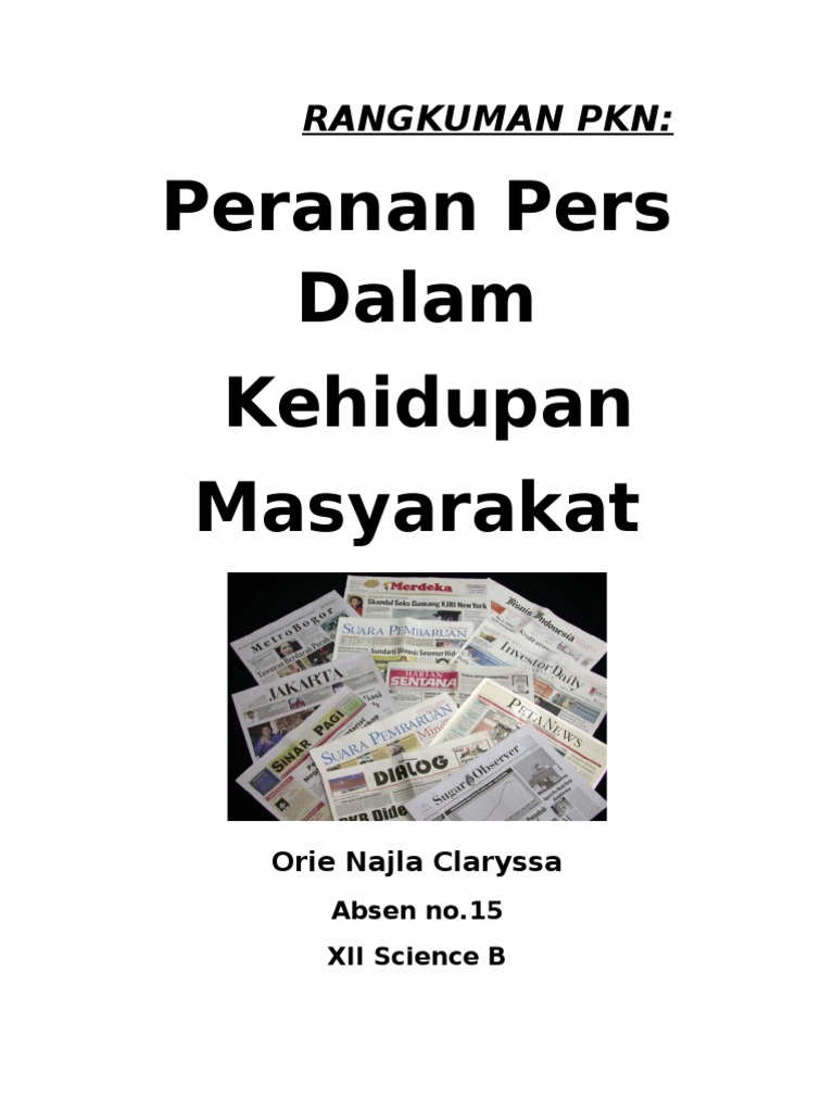 Peranan Pers dalam Masyarakat | PDF | Politik