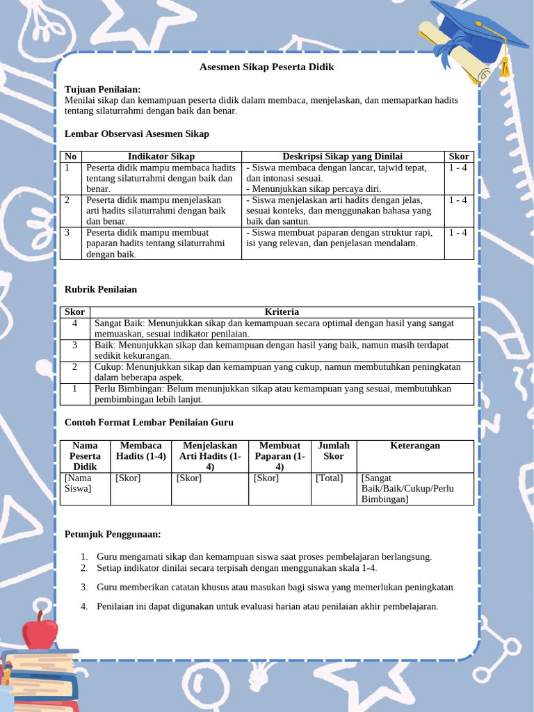 MODUL 4 Asesmen Sikap Dan Ketrampilan | PDF