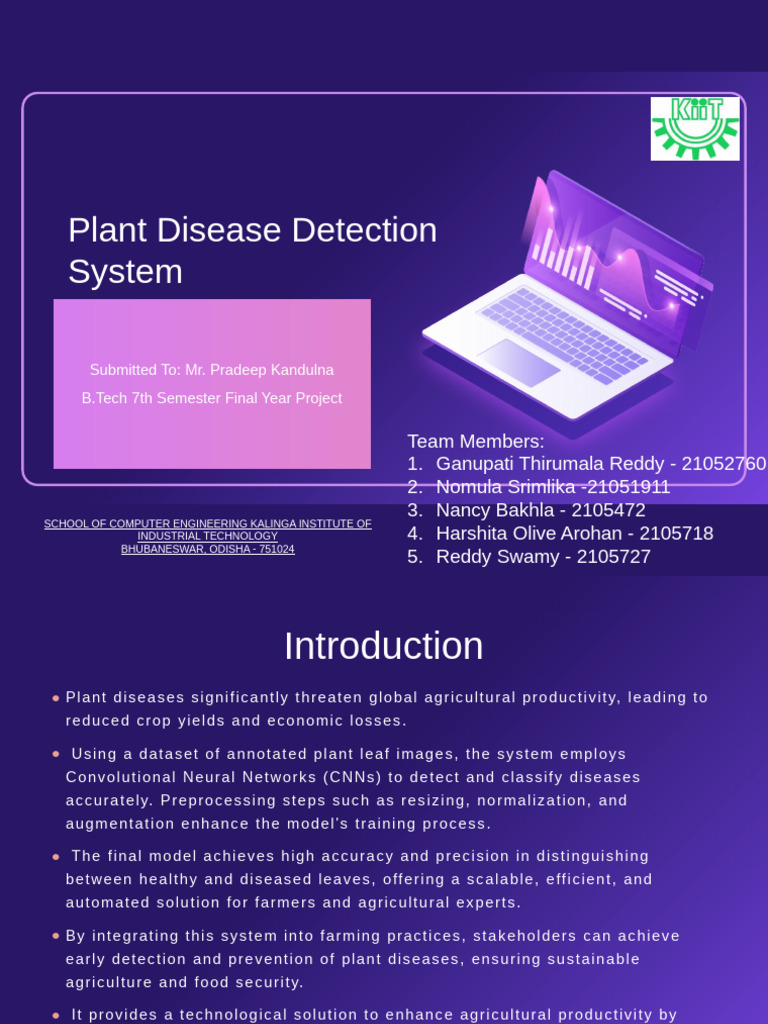 Plant Disease Detection Presentation Final2 Pdf Agriculture