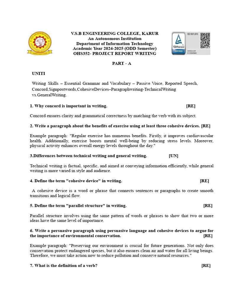 Unit I TO V 2 Marks Q - A | PDF | Proofreading | Methodology