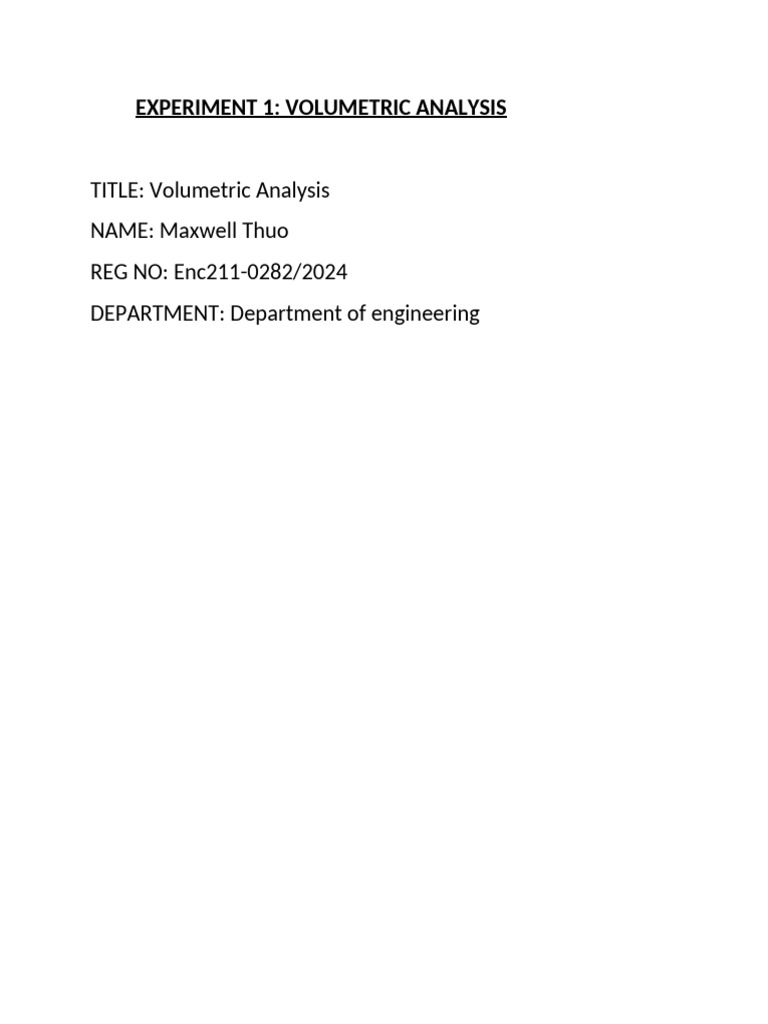 Chemistry Practical Standardization | PDF | Titration | Chemistry