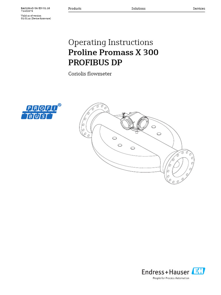 Proline Promass X 300 Manual Guide | PDF
