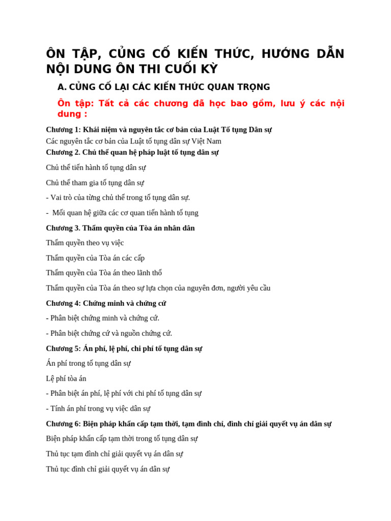 CŨNG CỐ KIẾN THỨC, HƯỚNG DẪN NỘI DUNG ÔN THI CUỐI KỲ -môn ttds | PDF